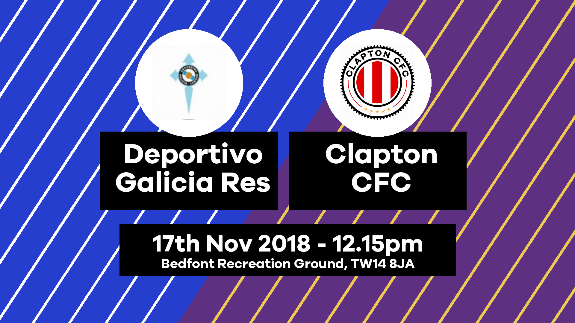 FC Deportivo Galicia Reserves vs Clapton CFC - Clapton Community FC FC Deportivo Galicia Reserves vs Clapton CFC - Clapton Community FC