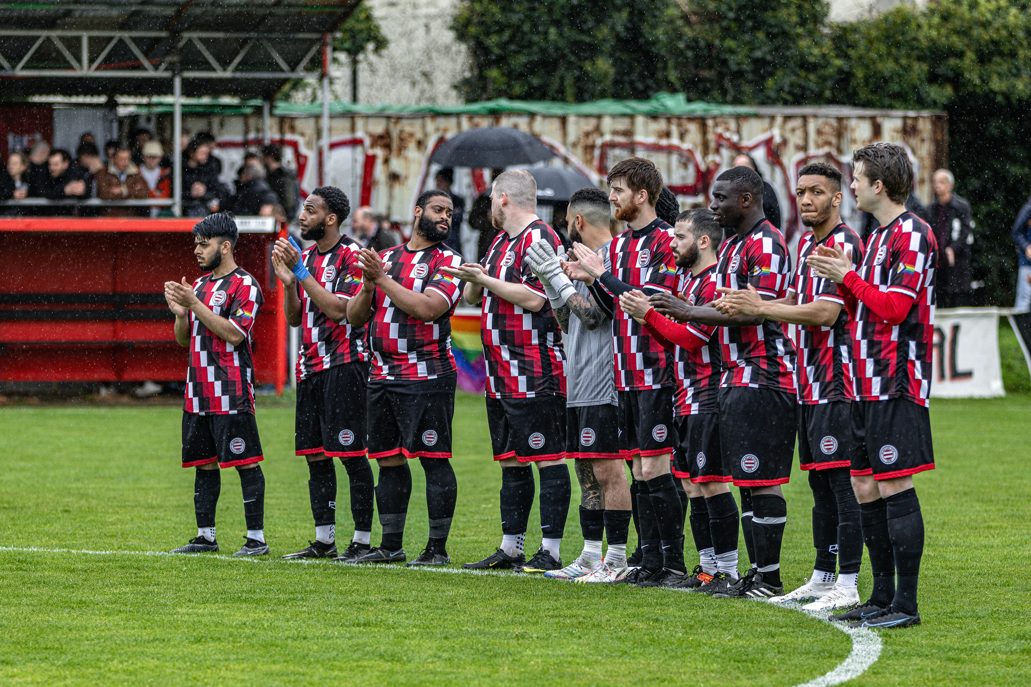 Clapton CFC life members Mike Fogg, Iain Hollowell and Martin McShea ...