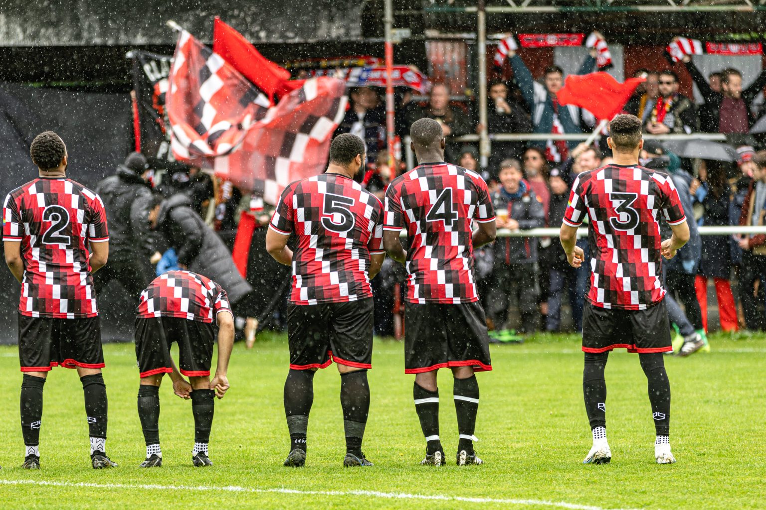 Full line-up in Clapton CFC men's first team's division in the Eastern ...