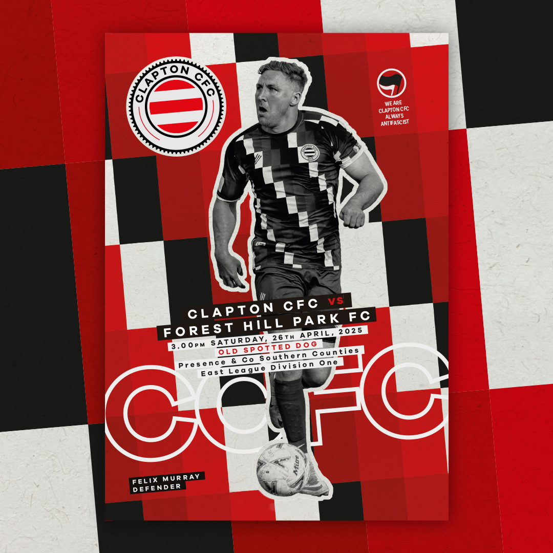 Clapton CFC vs Forest Hill Park match programme - Clapton Community FC