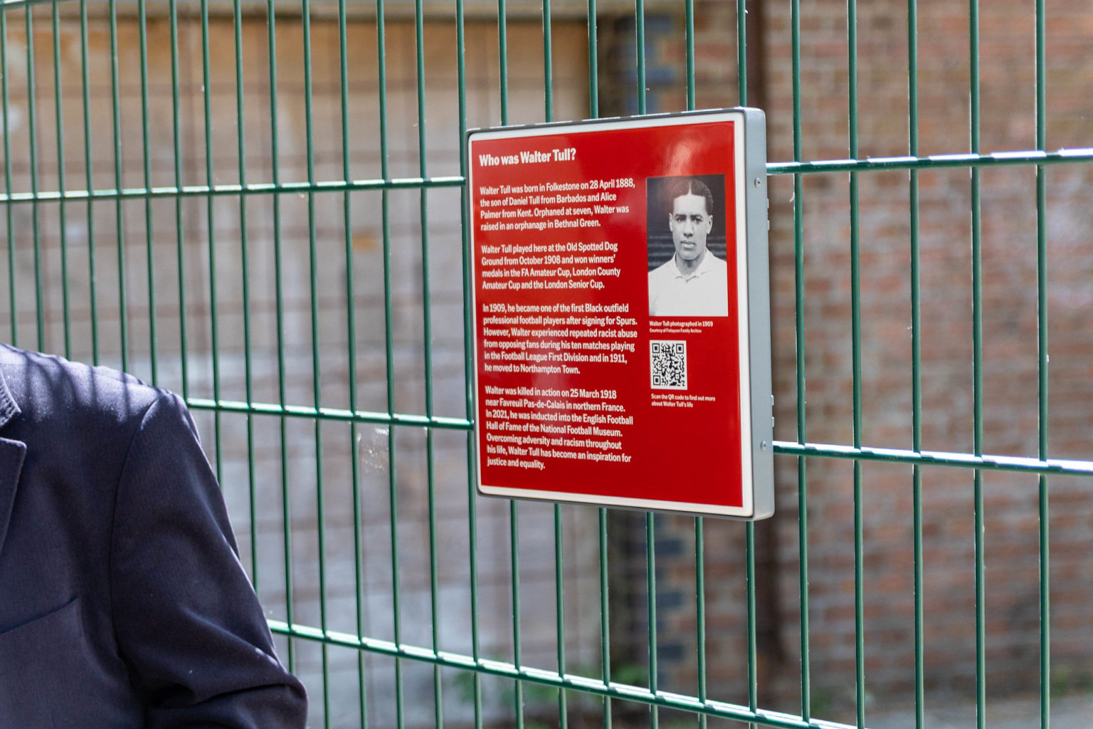 Walter Tull Way unveiled with new information plaque and road signs ...